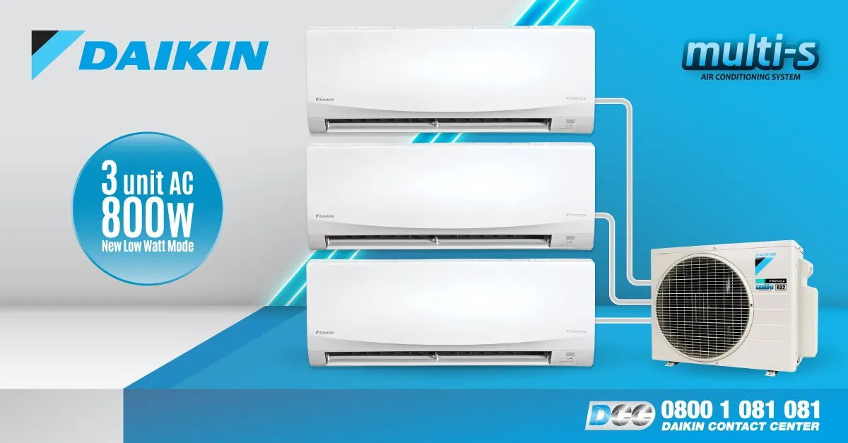 DAIKIN Multi-S 3 Connection, Rekomendasi AC Multi Split yang Hemat ...